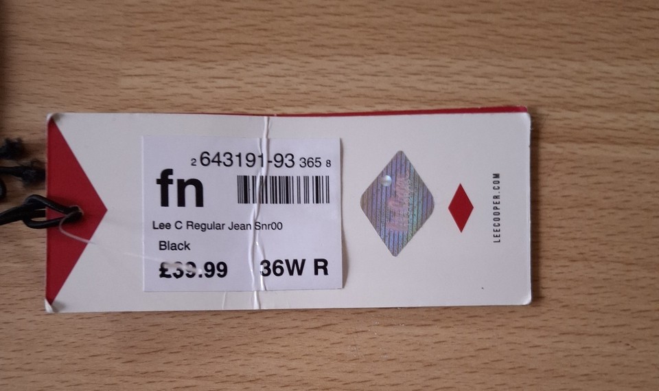 Mens Lee Cooper Jeans Waist 36 Inches Leg 32 Inches NWT Dark Blue Hem ...