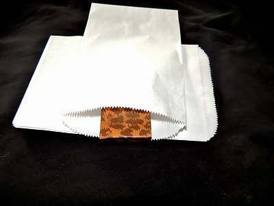 50 6x9 White Kraft Flat Paper Merchandise Bag, Party Favor Bags, Gift ...