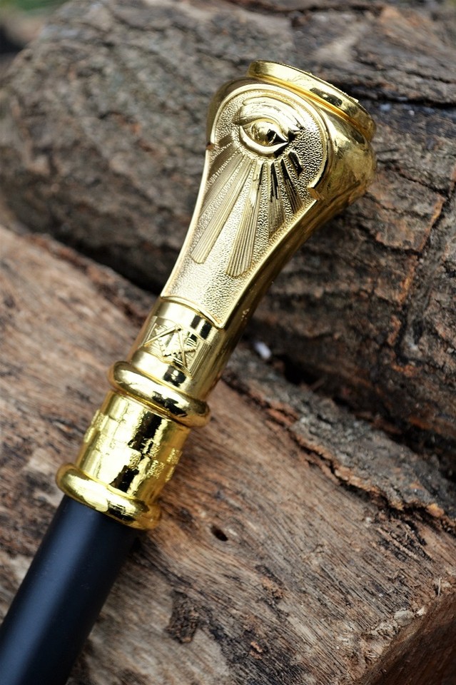 Masonic Segmented Walking Stick Cane - Freemasons - Mason - Square and ...