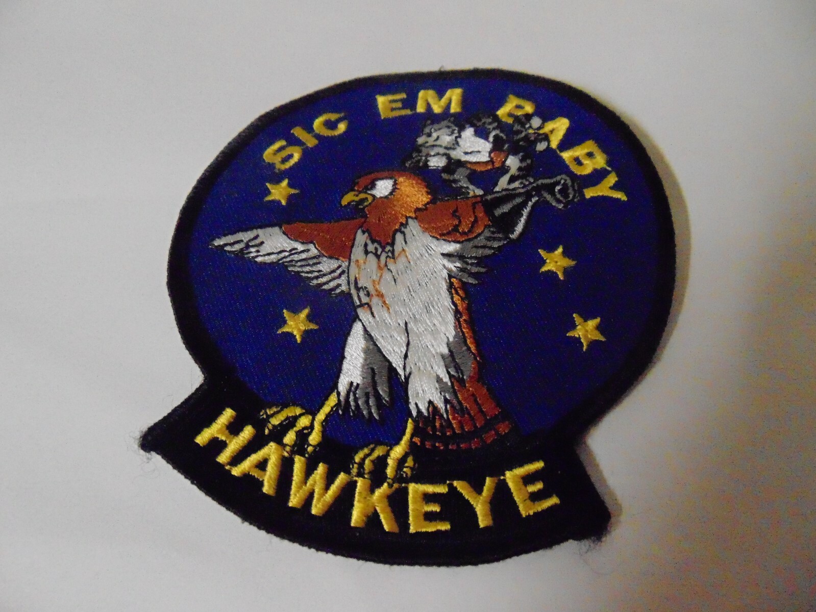 MILITARY PATCH SEW ON OLDER SIC EM BABY HAWKEYE | eBay
