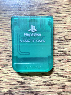 Official Genuine OEM Sony PlayStation PS Memory Card CLEAR GREEN ...
