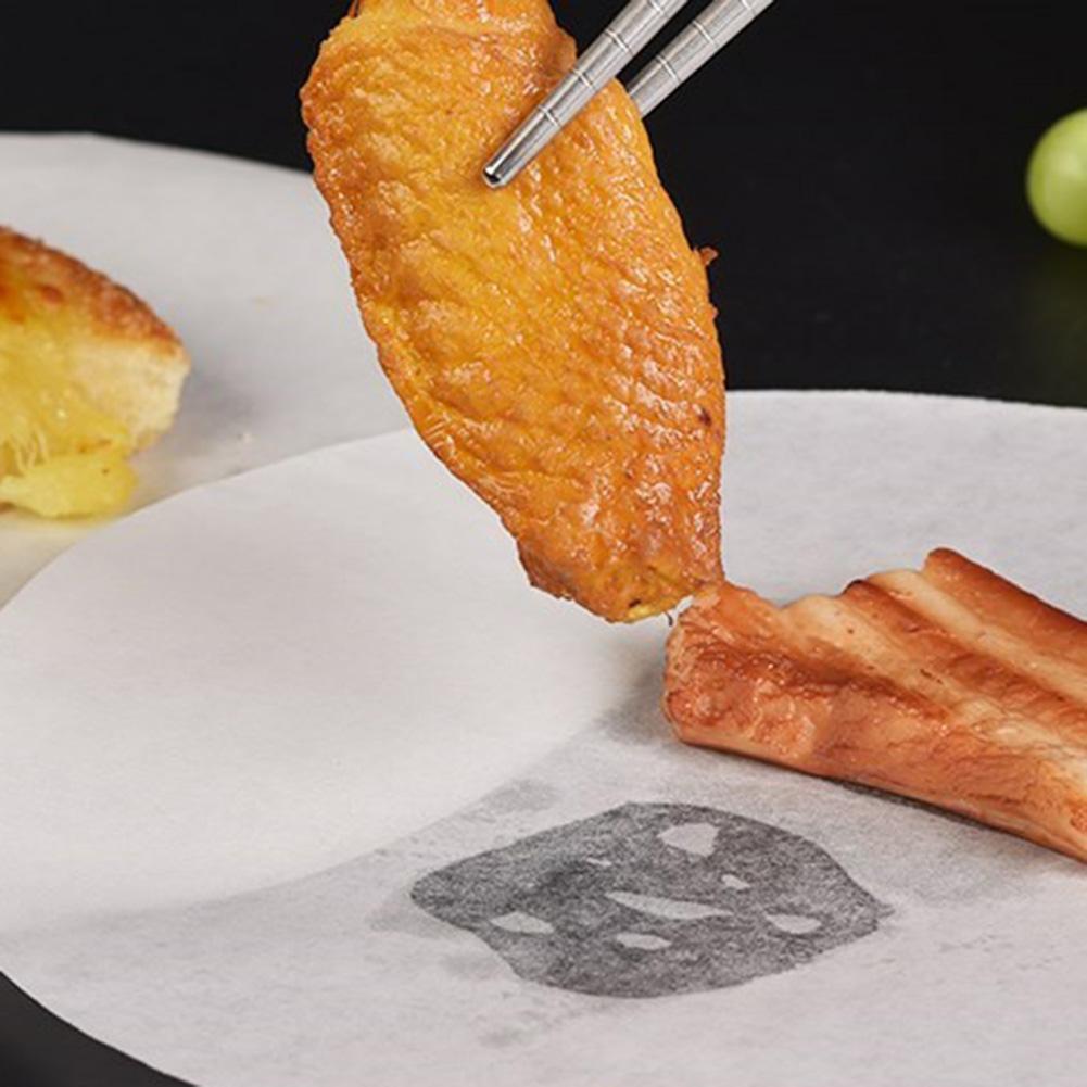 100pcs Round Hamburger Oil Blotting Paper BBQ Grill Paper Absorbing ...
