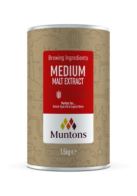 Muntons Medium British Malt Extract 1.5kg Brewing Ingredients Home Brew ...
