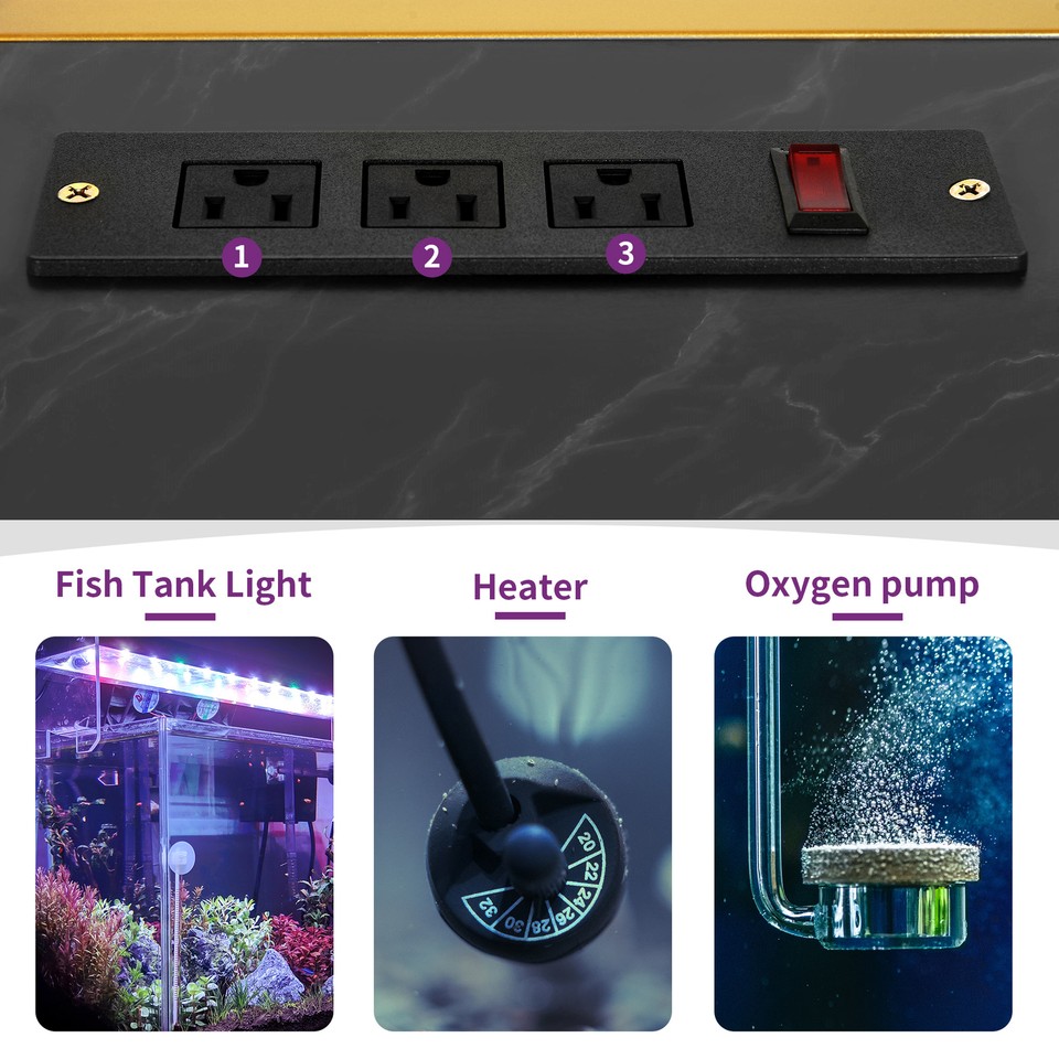 55-75 Gallon Heavy Duty Aquarium Stand Metal Reptile Fish Tank Display ...