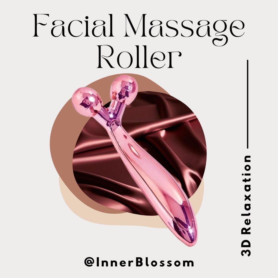 3D Facial Massager Roller 360 Degree Rotating Facial & Eye Relaxation ...