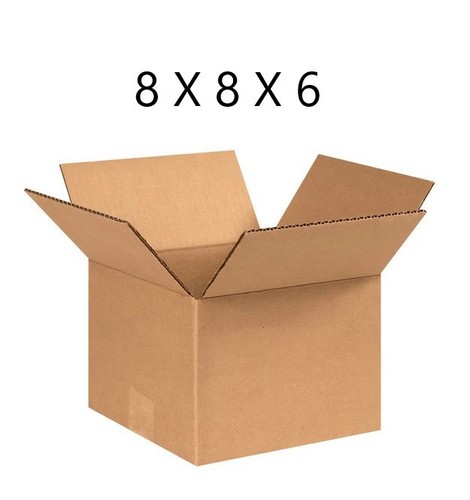 25 Pack 8x8x6 Shipping Boxes for Packing & Moving Heavy Duty Corrugated ...