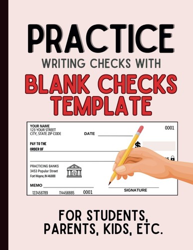 Practice Writing Checks With Blank Checks Template: For students ...