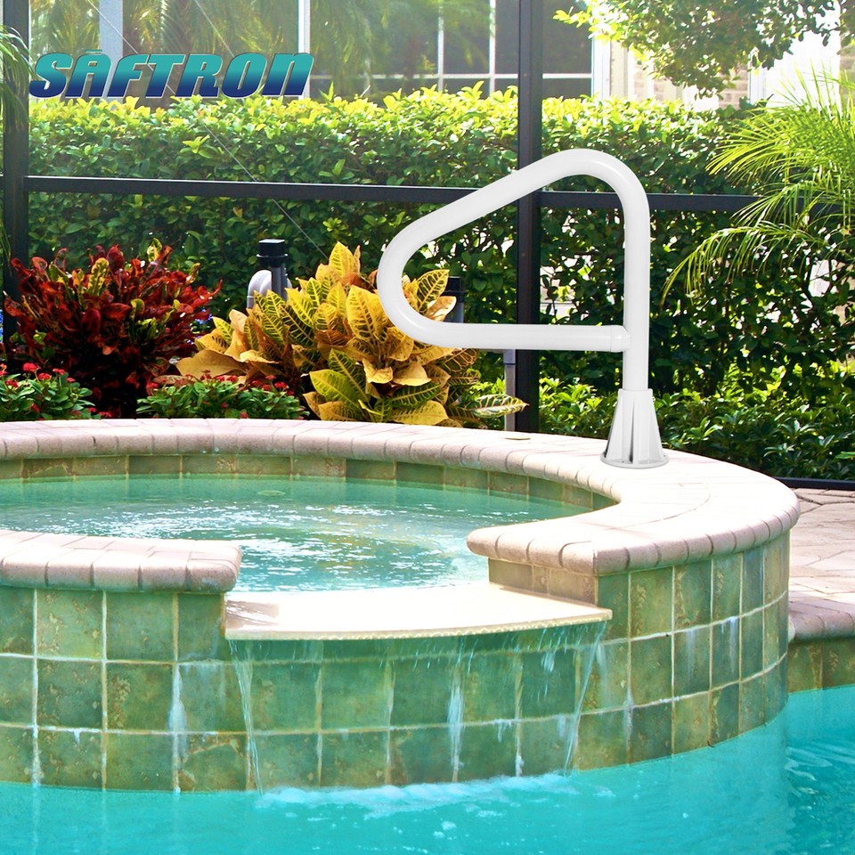 Saftron 24 Inch Steel In-Ground Hot Tub Spa Floor Rail w/Lift & Turn ...