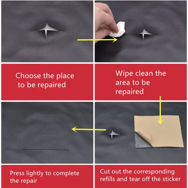Self Adhesive Leather Repair Patch Car Seat Chair Sofa Couch Renovation ...