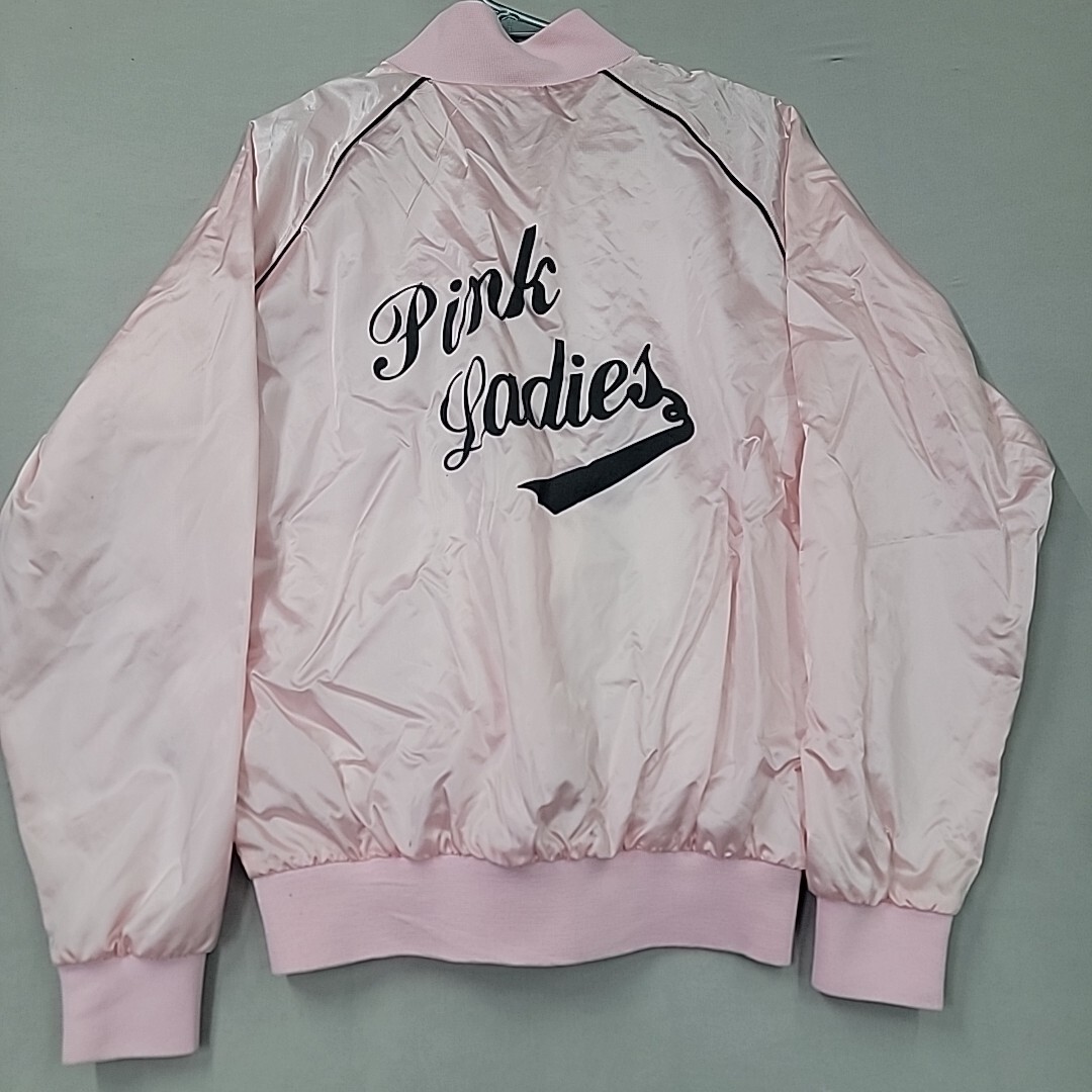 Vintage Grease Charades Pink Ladies Satin Jacket Size… - Gem