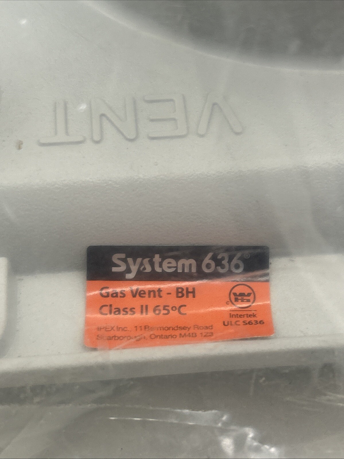 IPEX System 636 Gas Vent Kit 4" Side Wall Cap See Pics 30 Days Warranty ...