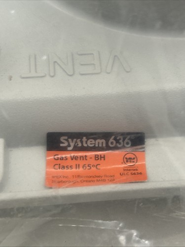 IPEX System 636 Gas Vent Kit 4" Side Wall Cap See Pics 30 Days Warranty ...