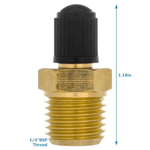 2PCS Car Air Inflator Adapter, 1/4" NPT to Standard Schrader Valve (M ...