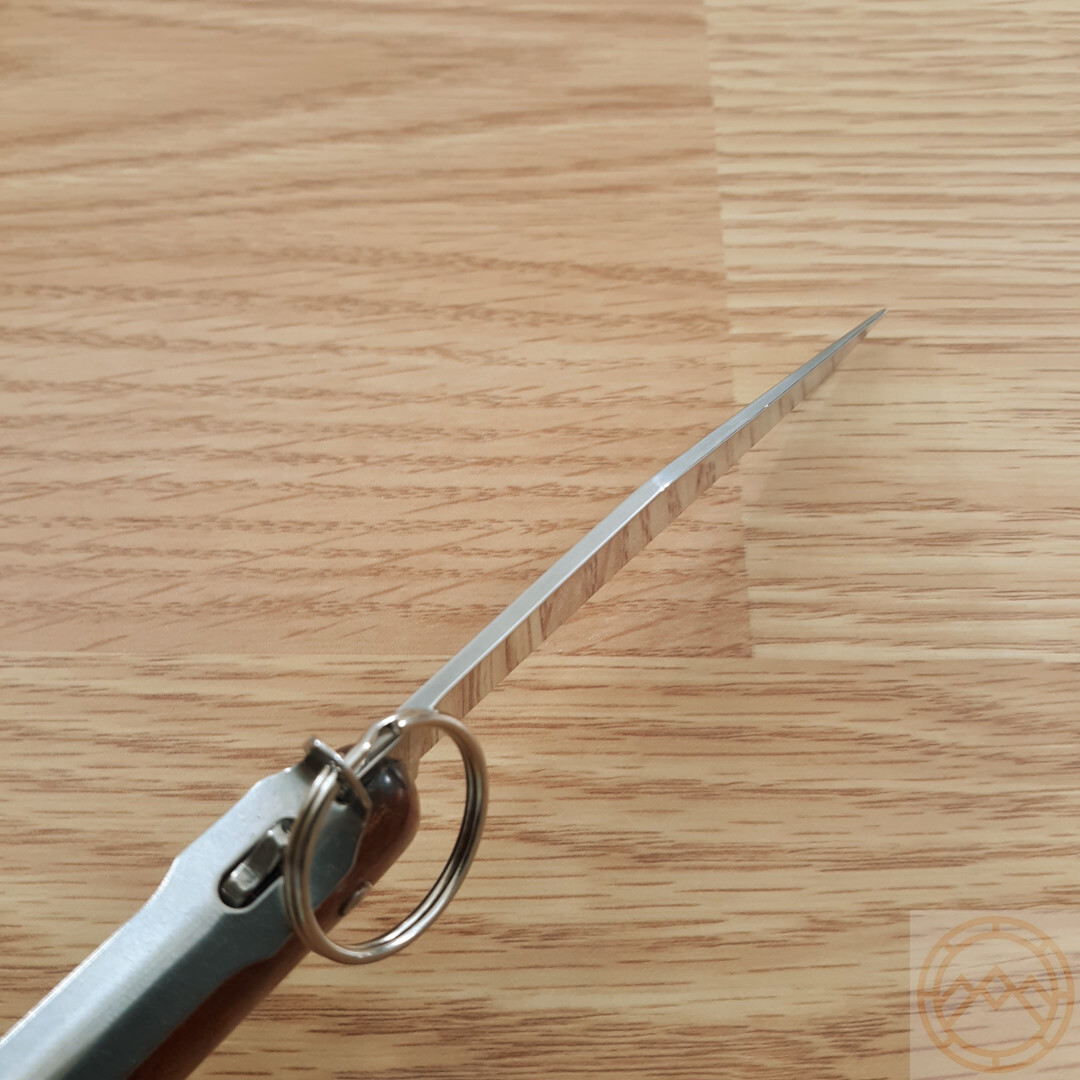 Okapi Keyring Lock Knife 4" Carbon Steel Blade Resin Impregnated Wood ...