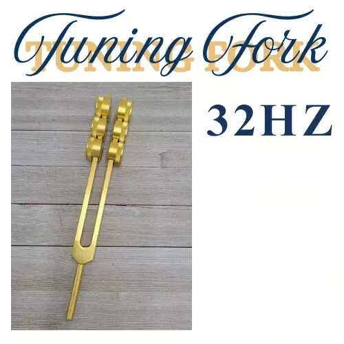 Gold Finish 32Hz Weighted Otto Tuning Fork with Mallet and Bag | eBay