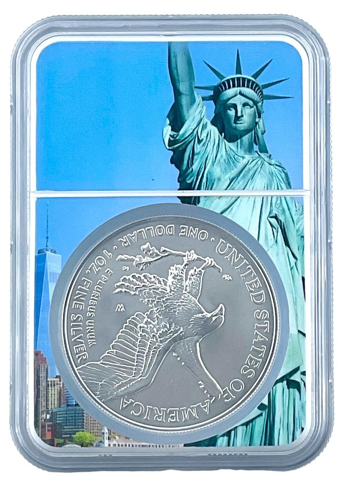 2023 W Burnished Silver Eagle NGC MS70 - ER Statue Of Liberty Core ...