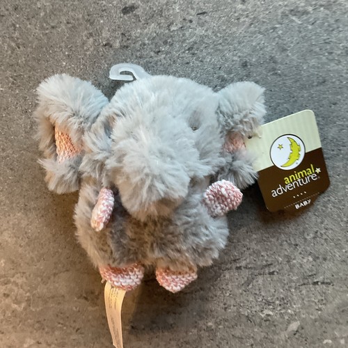 Animal Adventure Mini Sleepy So Soft Plush Knit Grey Elephant, New With ...