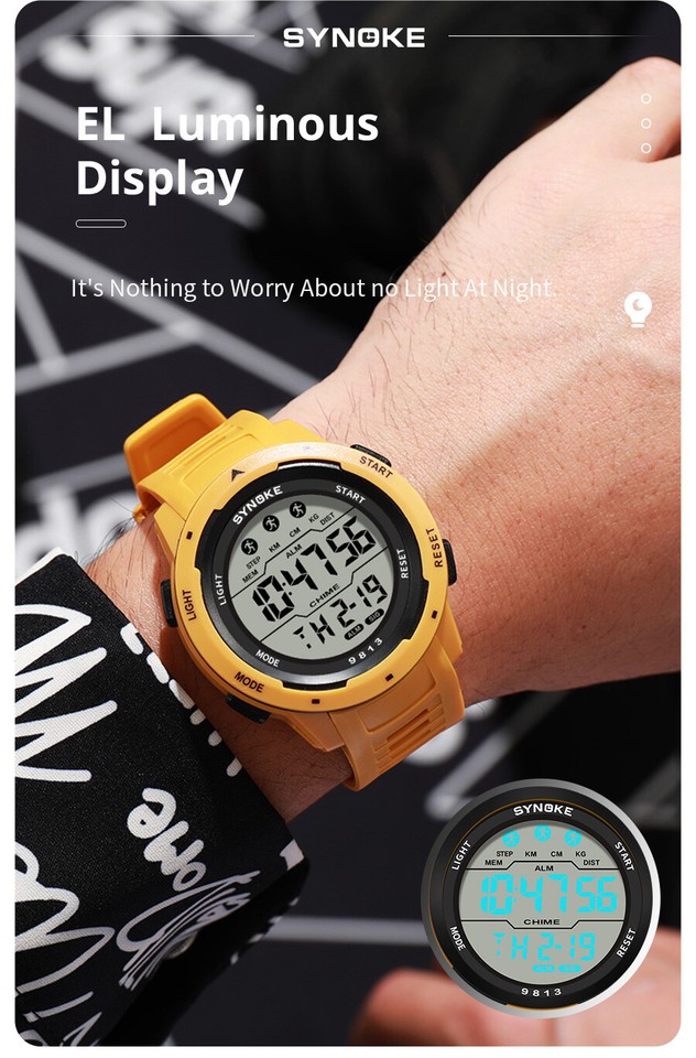 Men Waterproof Digital Sports Watch Military Tactical LED Backlight ...
