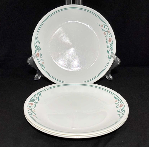 Corelle Corning Rosemarie Pink Tulip Pattern 8 1/2” Luncheon Plates Lot ...