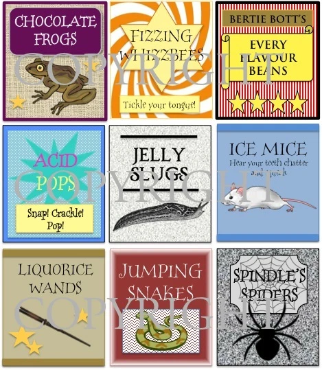 Honeydukes Candy Labels