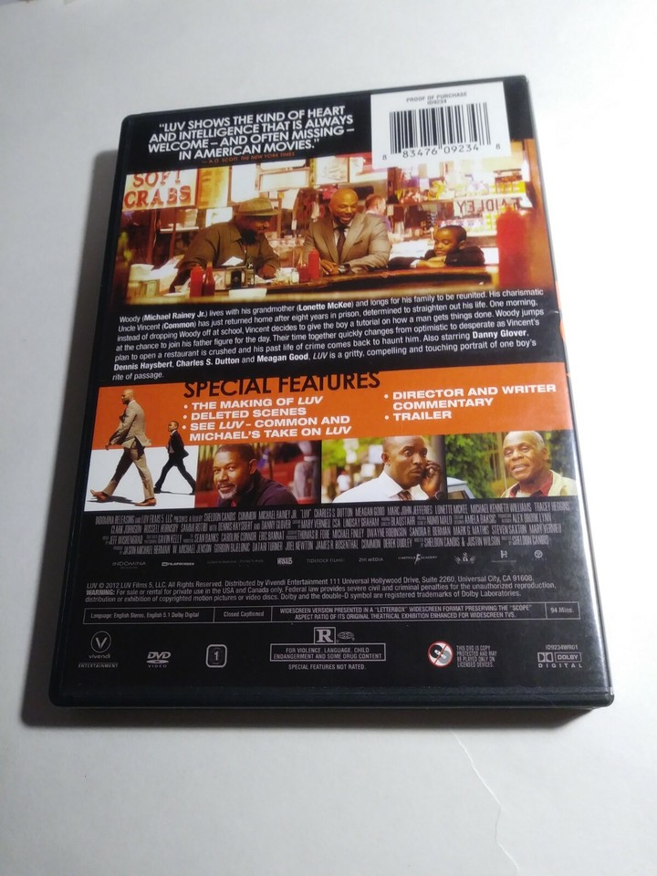LUV (DVD, 2013) Common, Michael Rainey Jr. 883476092348 | eBay