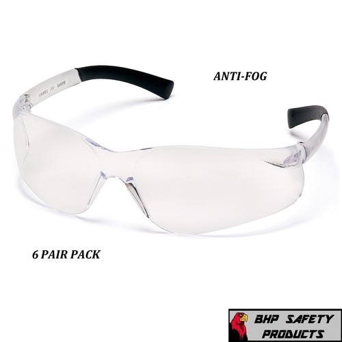 PYRAMEX ZTEK SAFETY GLASSES CLEAR ANTI-FOG LENS SHOOTING EYEWEAR ...