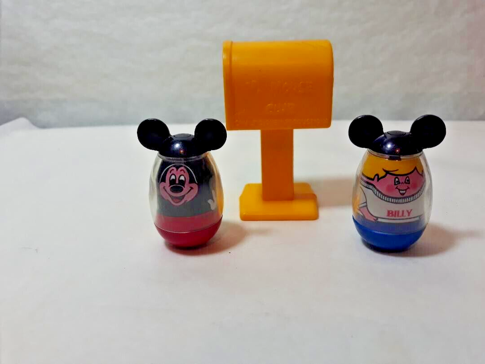 Vtg Hasbro Disney Mickey Mouse & Billy Clubhouse Weeble Wobble Mailbox ...