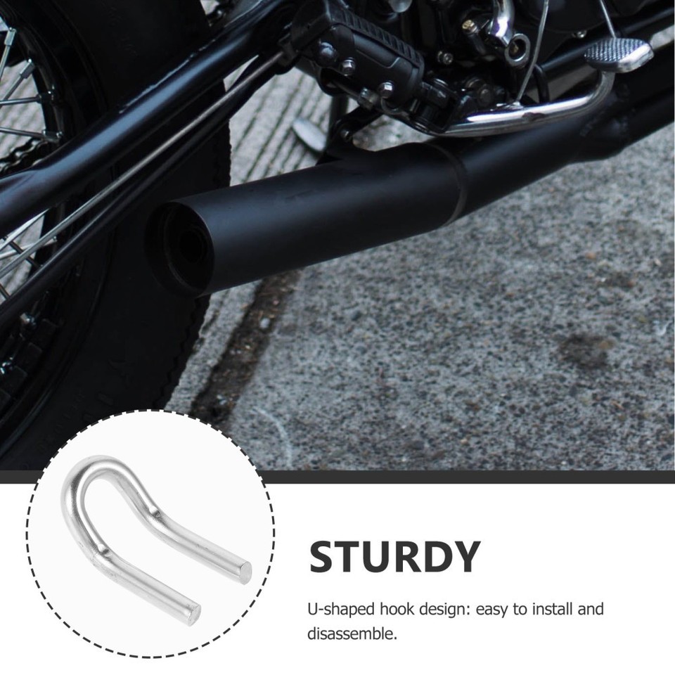 4Pcs Stainless Steel Motorcycle Exhaust Spring Hook U Shaped Design ...