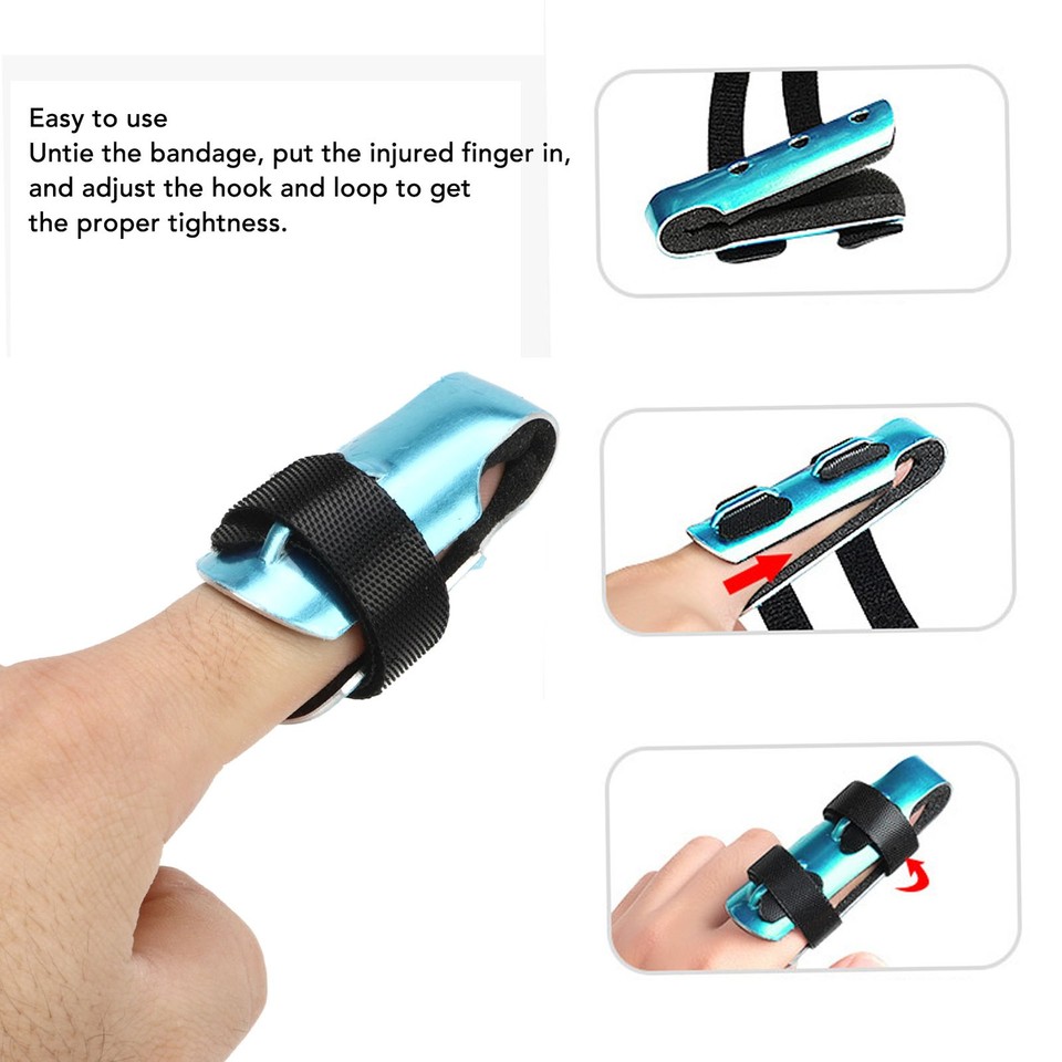 Metal Finger Splint 2Pcs Sponge Lining Stable Adjustable Finger Splint ...