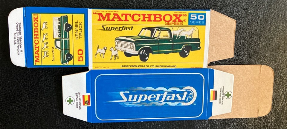 Matchbox #50b Kennel Truck ‘68-‘70 Type F Repro Box | eBay