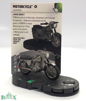 Heroclix Wheels of Vengeance set Motorcycle #024 Uncommon figure w/card ...