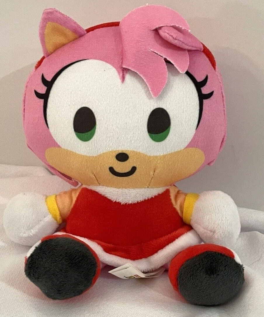 Toy Factory Sonic the Hedgehog Amy Rose Plush Big Head Doll Stuffed Toy ...