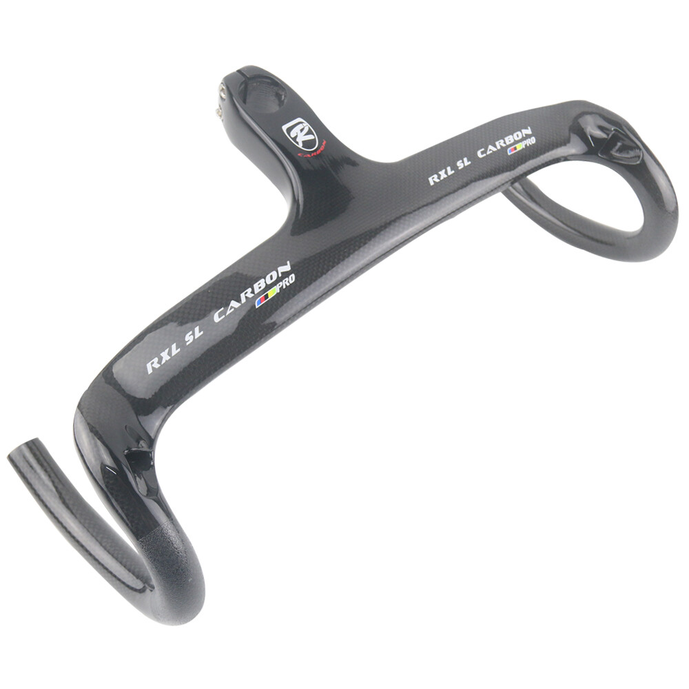 1-1/8" Racing Bike Carbon Integrated Handlebar Road Drop Handle Bar For ...