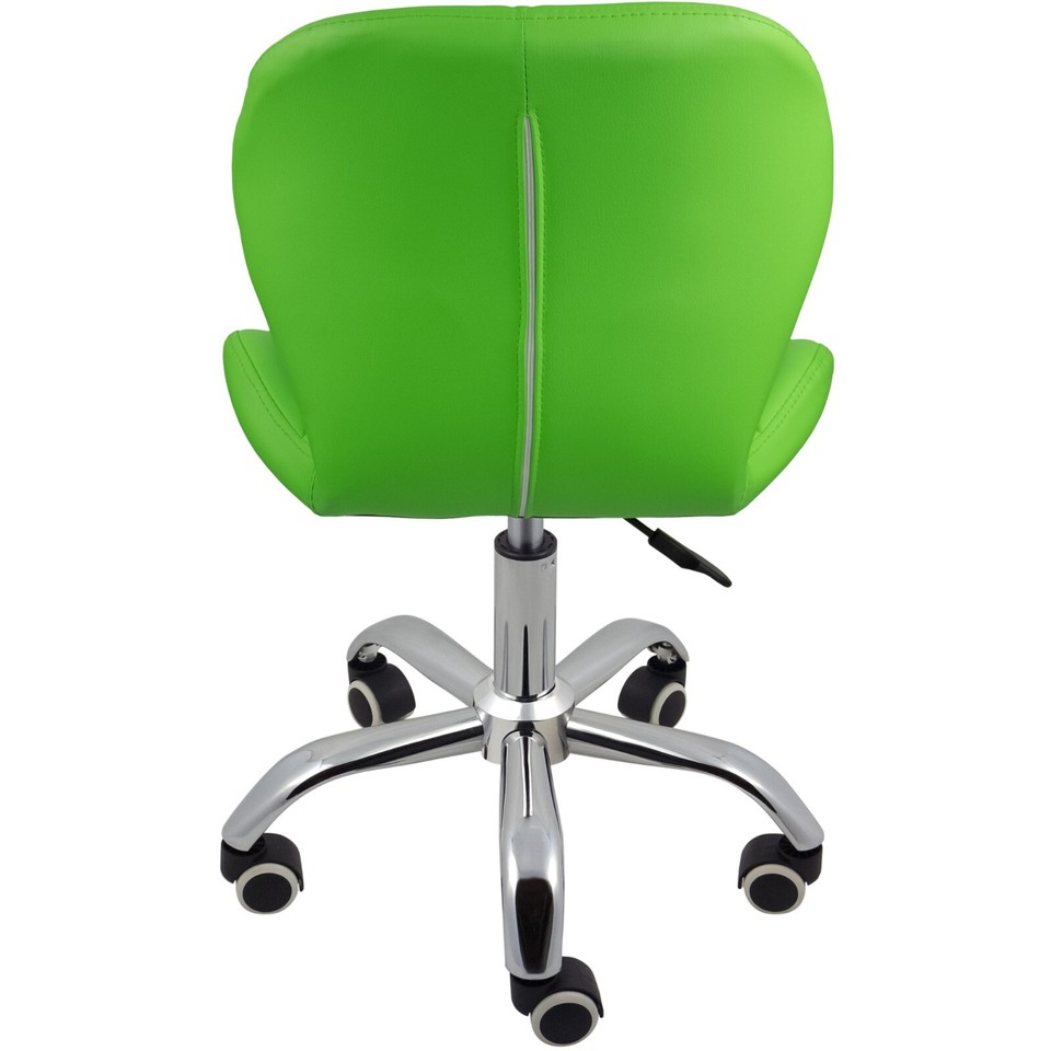 Cushioned Computer Desk Office Chair Chrome Legs Lift Swivel Small ...