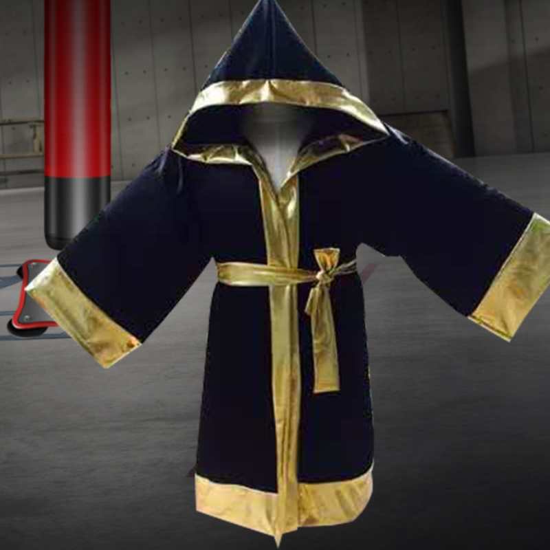 Unisex Child Boxing Costume Robe Cloak Hooded Heavyweight Boxer Fancy ...