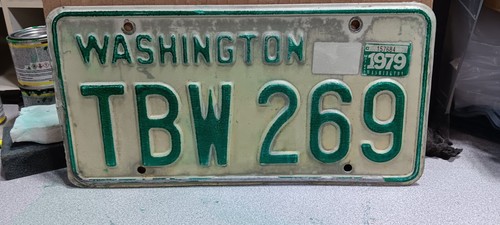 Washington license Plates TBW 269 68-82 BASE PLATE SINGLE | eBay