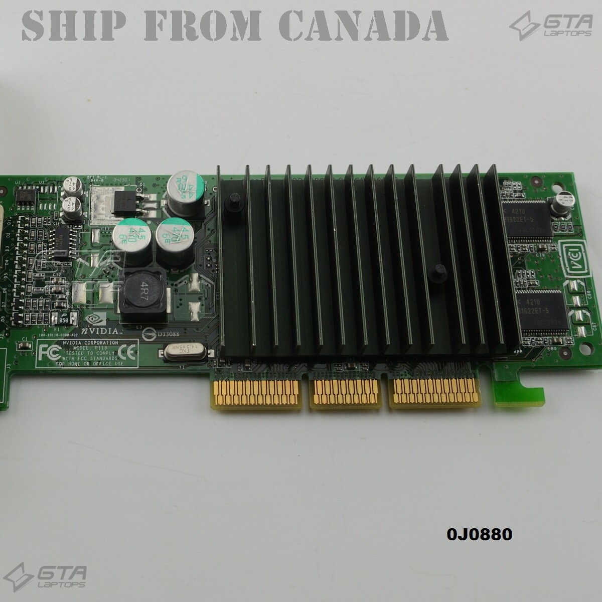 NVIDIA P118 64MB AGP DMS-59 Graphics Video Card 0J0880 Full Height ...