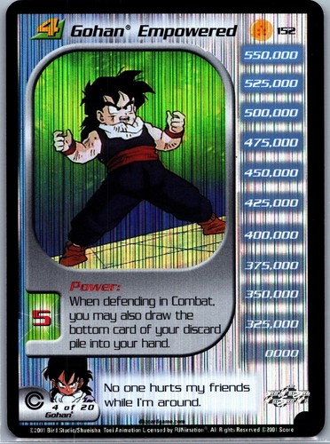 1x DBZ CCG GOHAN EMPOWERED LV4 HOLO FOIL 152 RARE SCORE TRUNKS SAGA | eBay