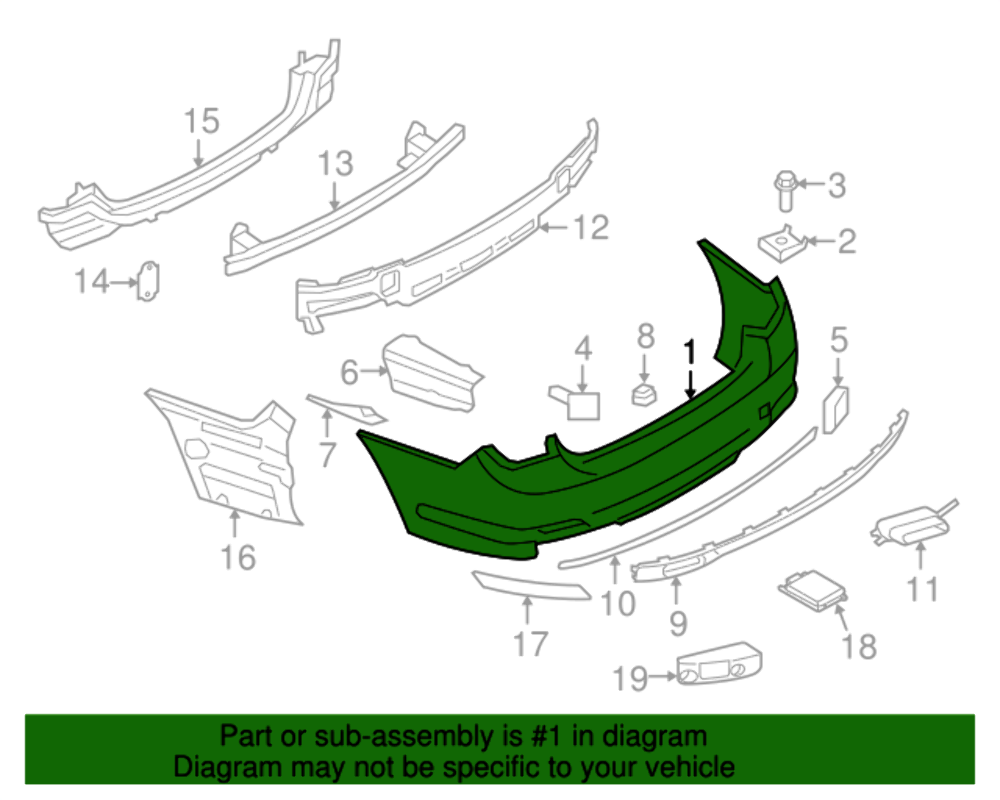 BMW 51127311354 Genuine OEM Factory Original Bumper Cover for sale ...