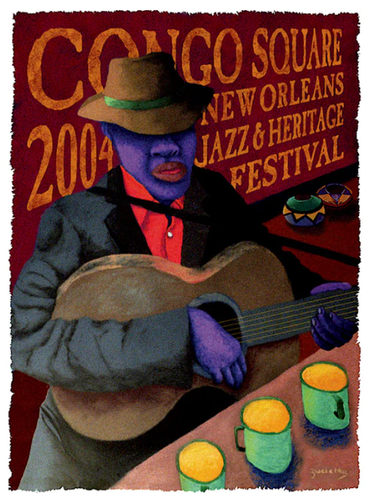 2004 New Orleans Jazz Fest Festival Poster Congo Square | eBay