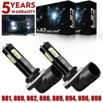 160W LED HID WHITE HEADLIGHT BULB FOR 2009 2010 POLARIS RANGER RZR 800 ...