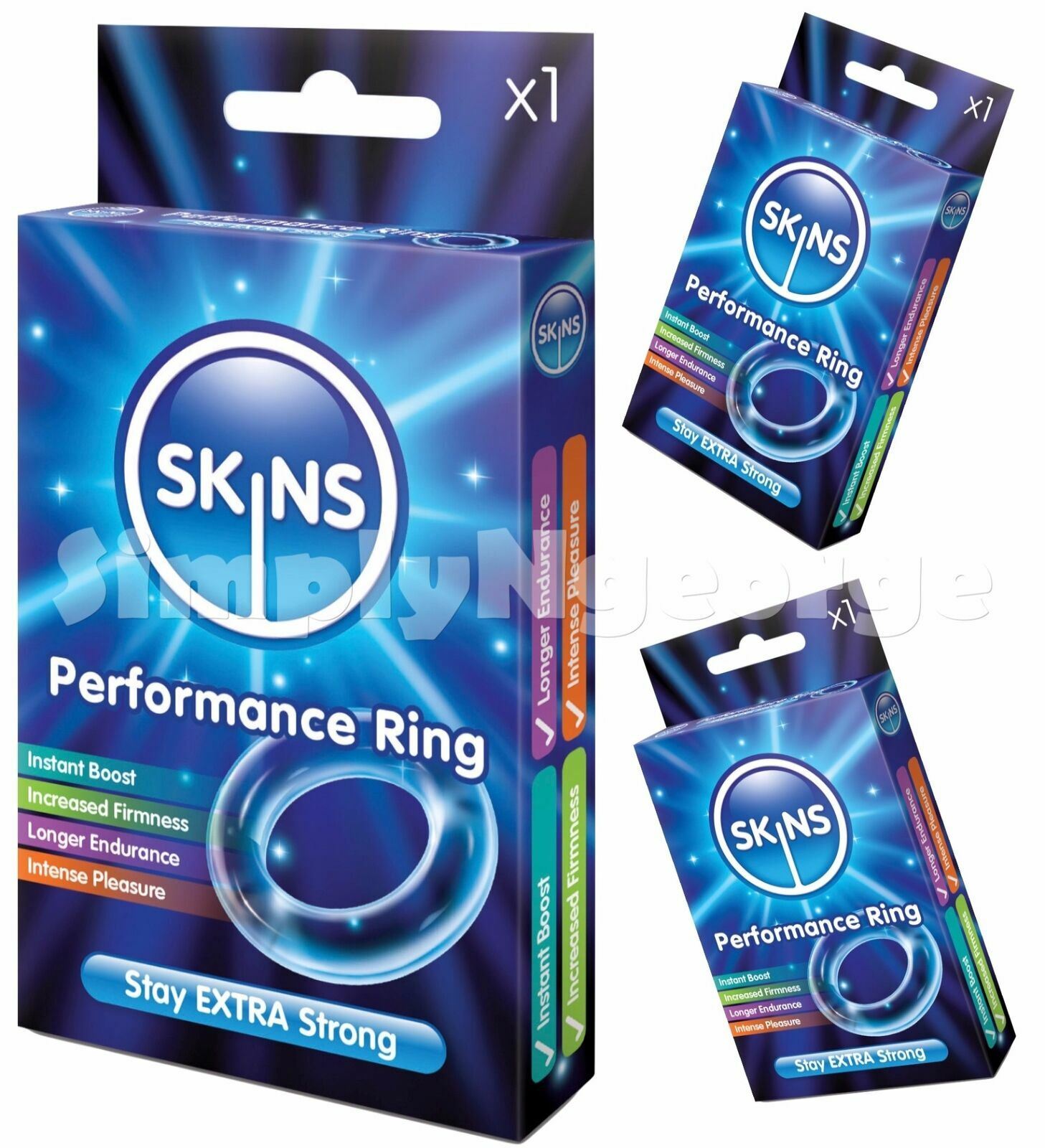 Skins Performance Cock Ring | Vibration Ring | Penis Hardness Longer ...