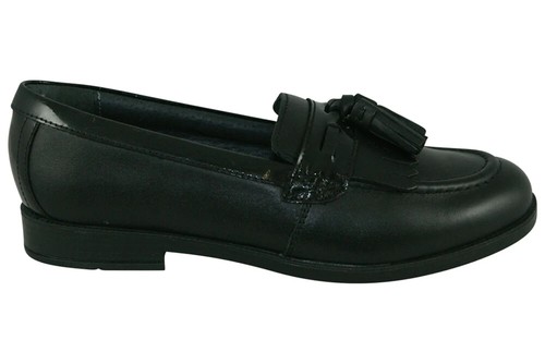 STARTRITE KIDS 2757-7 LOAFER PRI Girls Black Leather/ Patent Shoe (F ...
