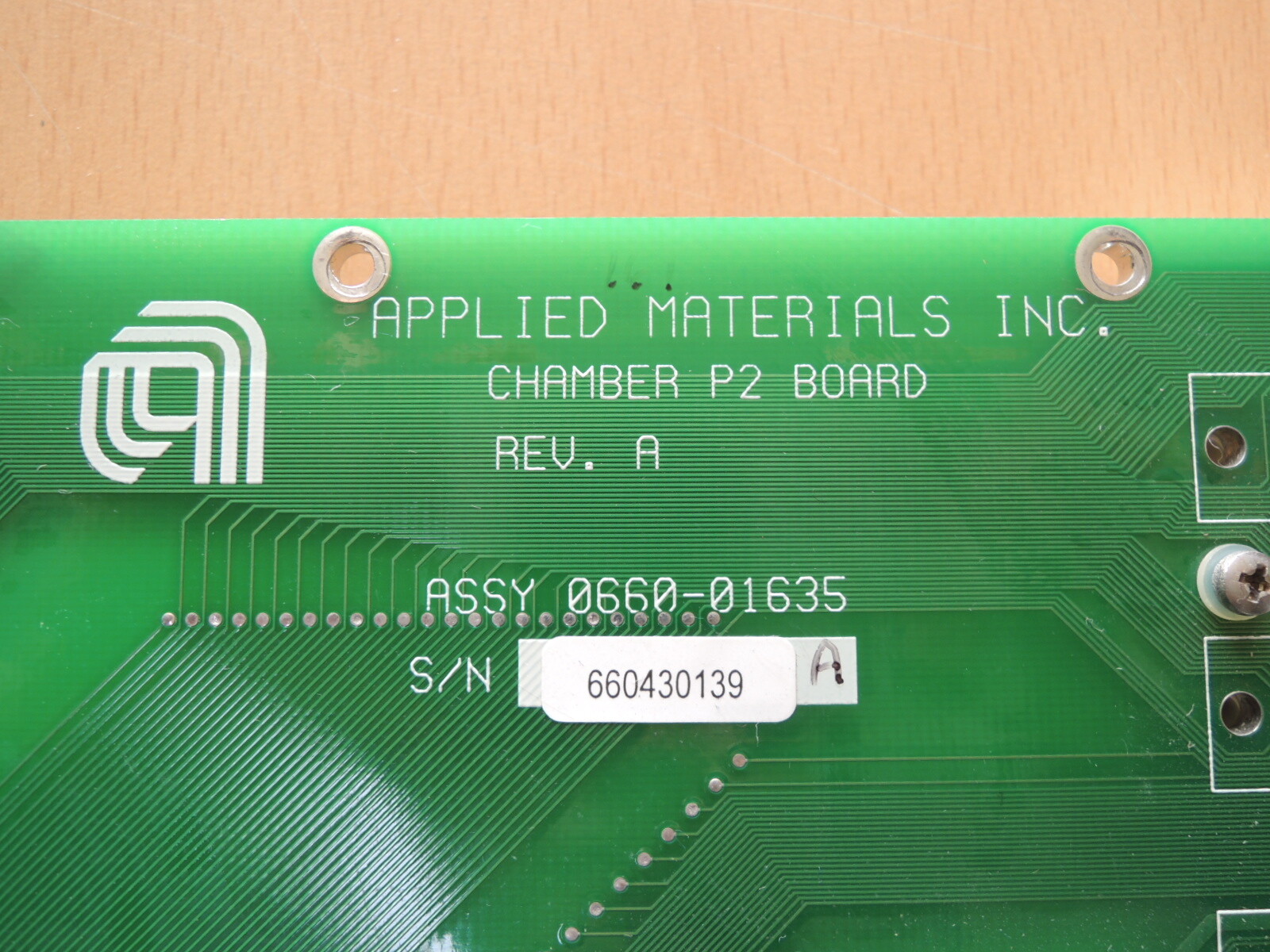 Applied Materials Inc. AMAT Chamber P2 Board Rev. A 0660-01635 / Free ...