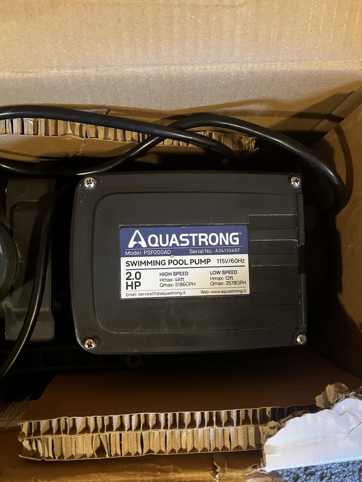 AQUASTRONG 2 HP In/Above Ground Dual Speed Pool Pump, 220v, 8917 GPH | eBay