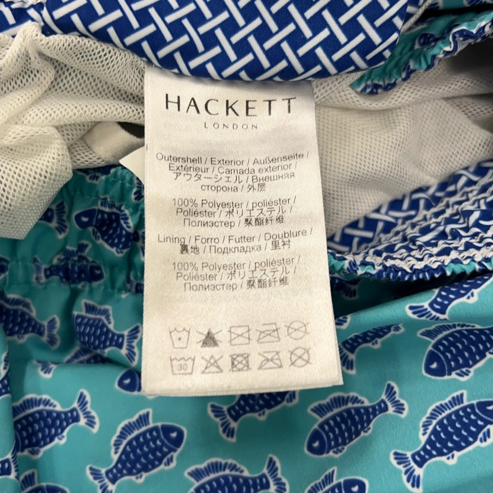 Hackett, Badeshorts, Größe: 176, Blau/Mehrfarbig, Polyester, Sonstiges ...