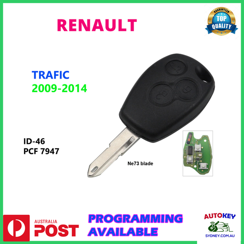 Suits Renault Trafic Remote Key 2010 2011 2012 2013 2014 Ne73 Blade ...
