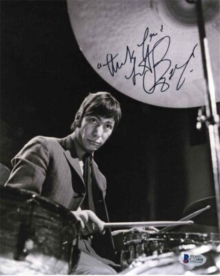 Charlie Watts Rolling Stones Autographed Signed 8x10 Photo Beckett BAS ...