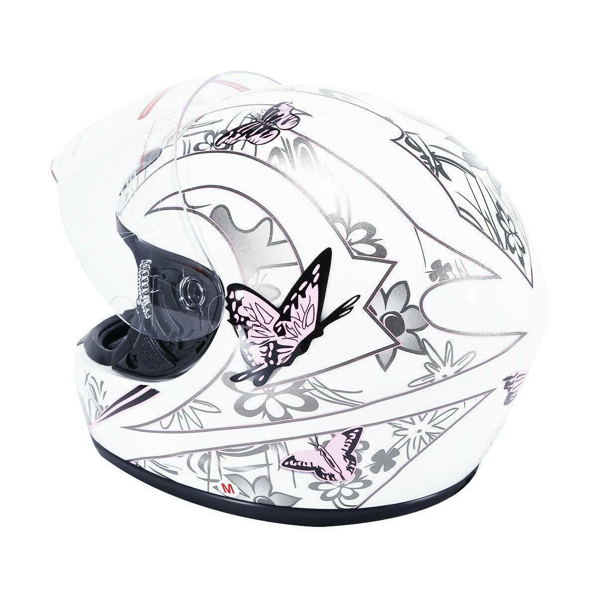 TCMT Adult Purple Butterfly Full Face DOT Motorcycle Helmet