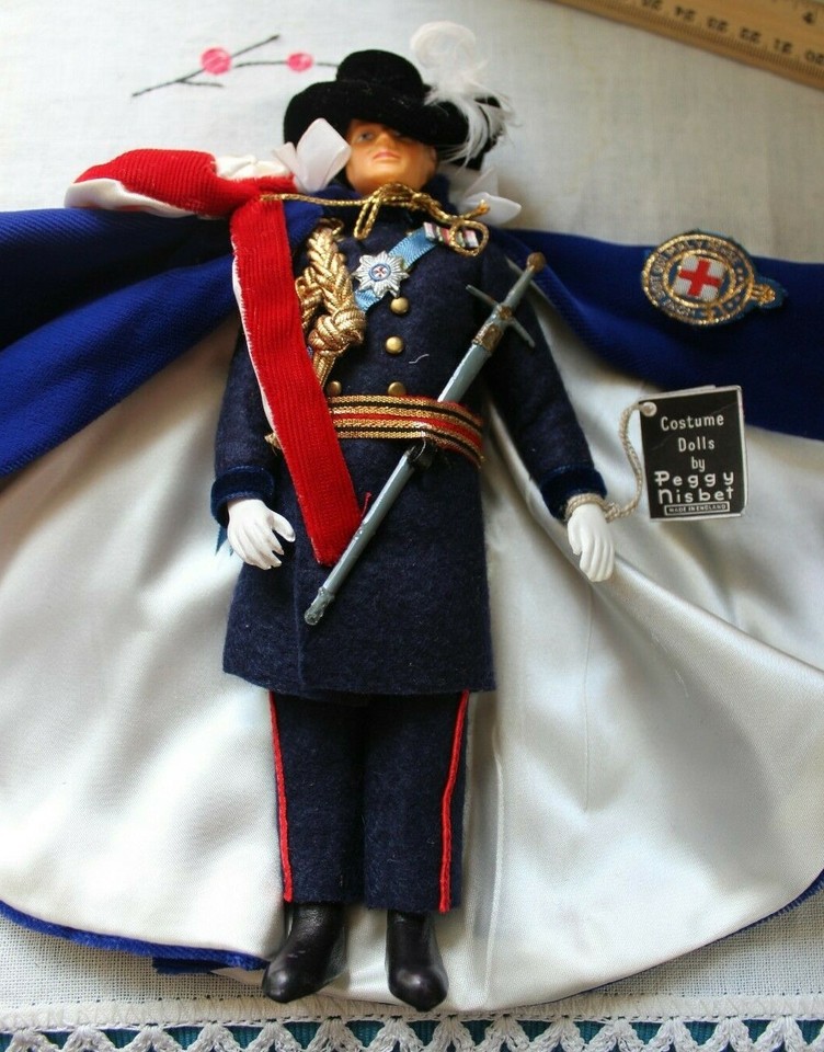 Peggy Nisbet HRH Prince Philip in Garter Robes Doll 8.5" Figurine with ...